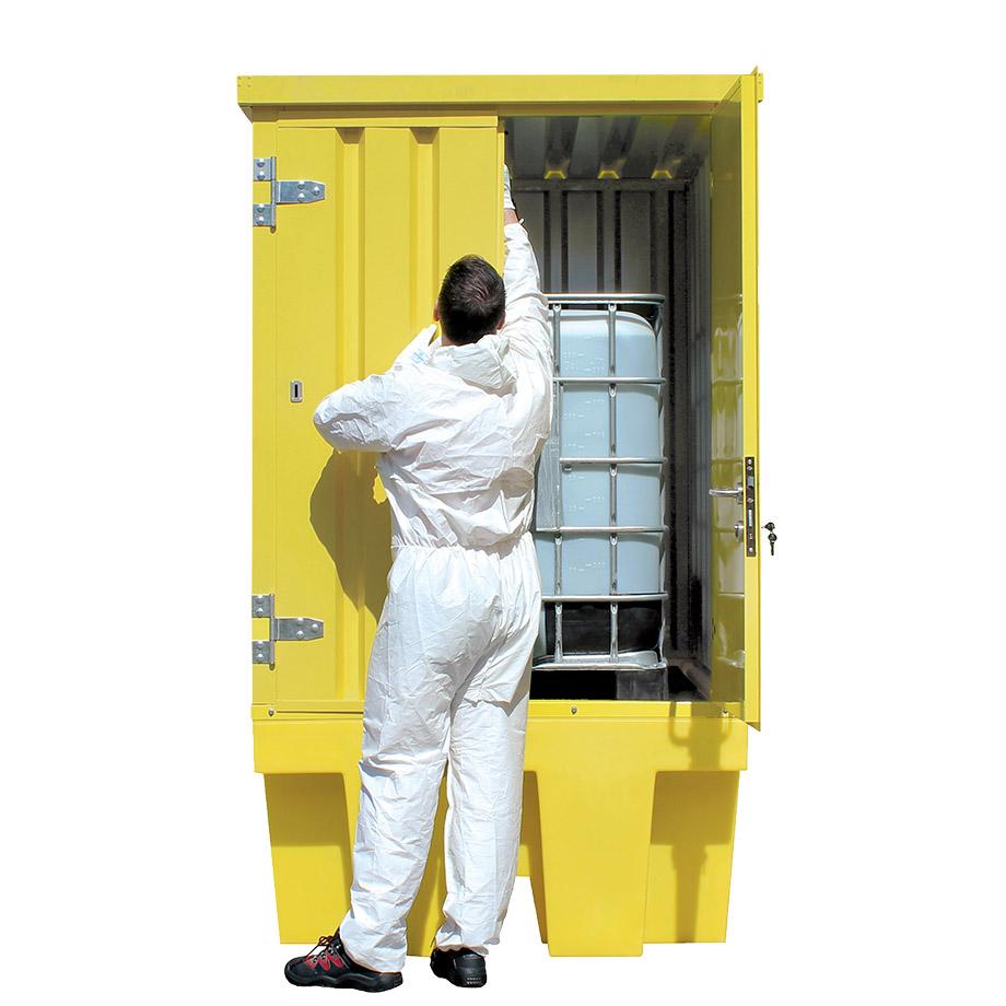 1100 litre IBC Spill Pallet Bund with hard cover - BB1HCS – Oil Spill ...