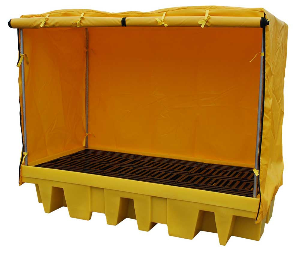 Double 1100 litre IBC Spill Pallet Bund with cover - BB2C – Oil Spill ...